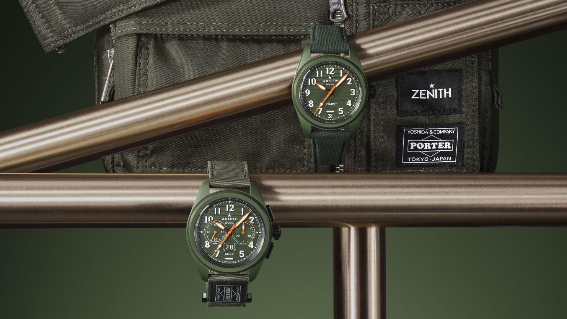 Zenith Introduces Two Pilot Watches in Khaki Ceramic with Porter ...